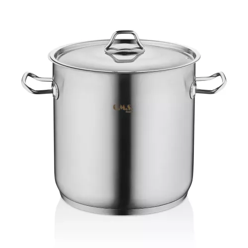 Oala cu capac OMS-Deep Pot otel inoxidabil 18/10 26x26 cm 17.2 l ...