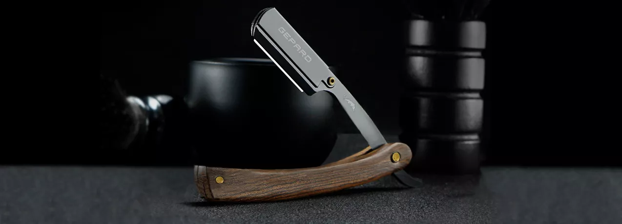 Set profesional de barbierit cu brici pentru conturarea barbii cu lame ...