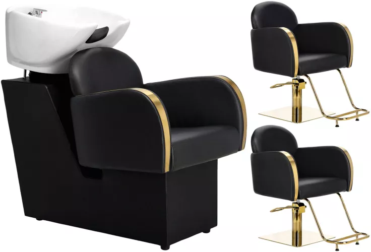 Set Zane Masina de spalat frizerie si 2 x Scaune de frizerie Suport pentru - cel.ro