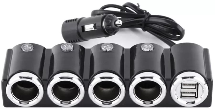 Incarcator auto Multi PNI Lighter cu 4 iesiri bricheta si 2 iesiri USB ...