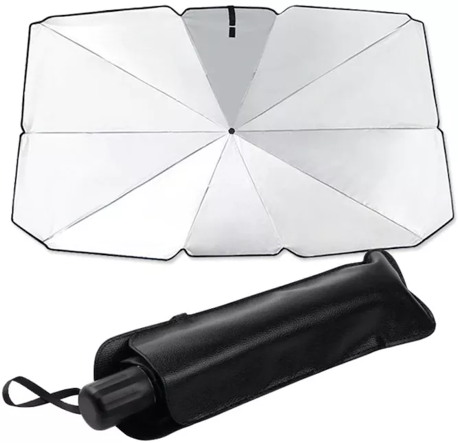 Parasolar auto tip umbrela negru 130X75cm avxf_669116236 - cel.ro