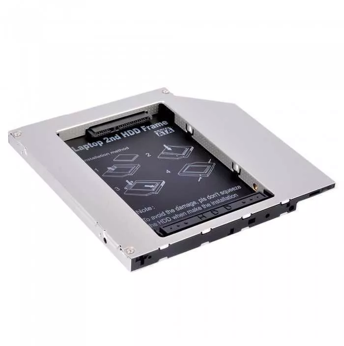 SSD HDD CADDY SATA2 9.5mm Cadru de montare pe unitatea hard disk de 2.5 ...