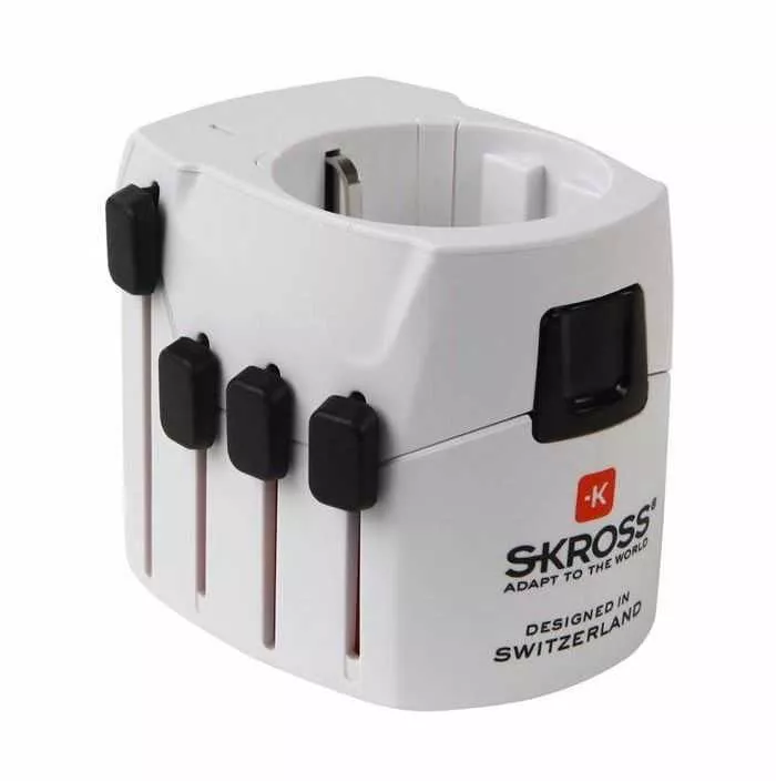 Adaptor priza universal 3 pini tata - Schuko mama Skross 1.103145 1. ...