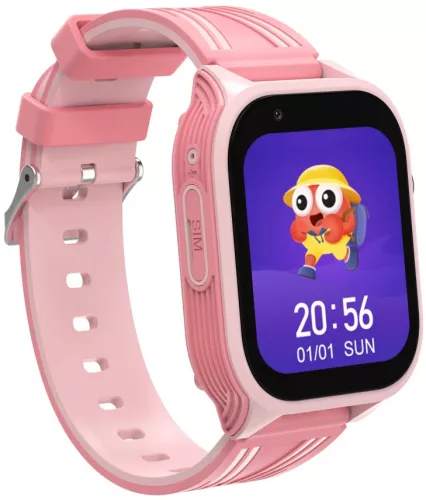 Ceas smartwatch GPS copii SMART TabbyBoo MAX Roz 4G ecran mare 1.85 ...