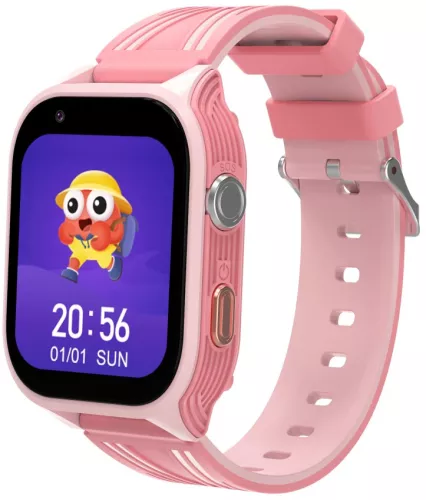 Ceas smartwatch GPS copii SMART TabbyBoo MAX Roz 4G ecran mare 1.85 ...