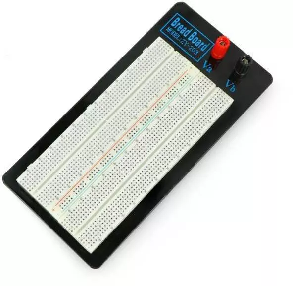Placa de test breadboard 65x80 mm 1360 orificii + cabluri de alimentare ...