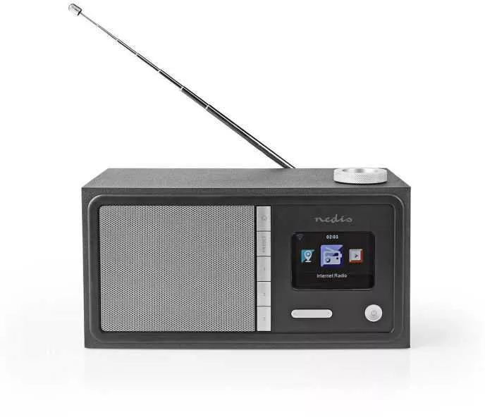 Radio cu internet FM Bluetooth telecomanda 18W negru Nedis RDIN3000BK ...