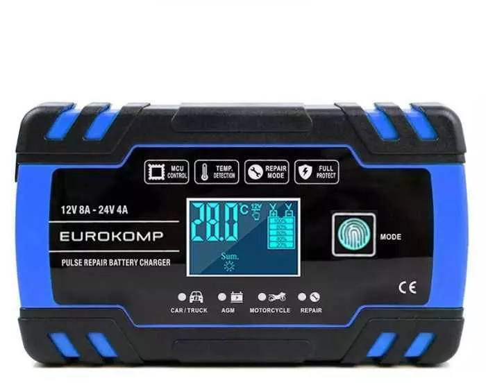 Redresor automat cu microprocesor 12V 8A - 24V 4A EUROKOMP E6148 E6148 ...