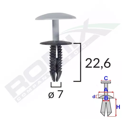 Clips Fixare Pentru Ford - Negru Set 10 Buc 62111 - cel.ro