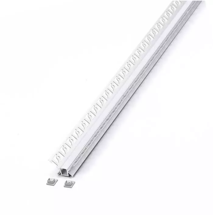Profil aluminiu banda LED pentru rigips colt interior 2m mat V-tac SKU ...
