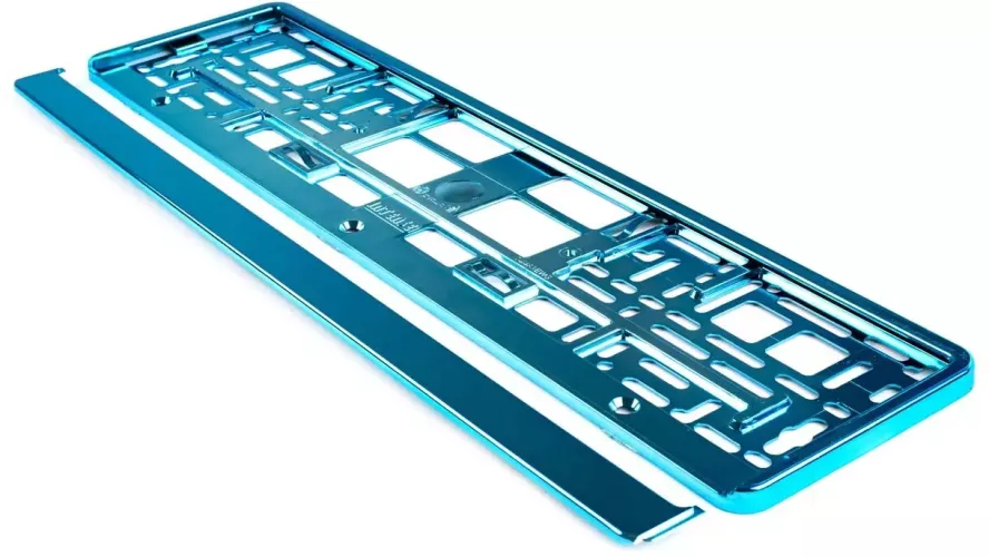 Suport numar inmatriculare din plastic calitate Premium culoare TURQUOISE