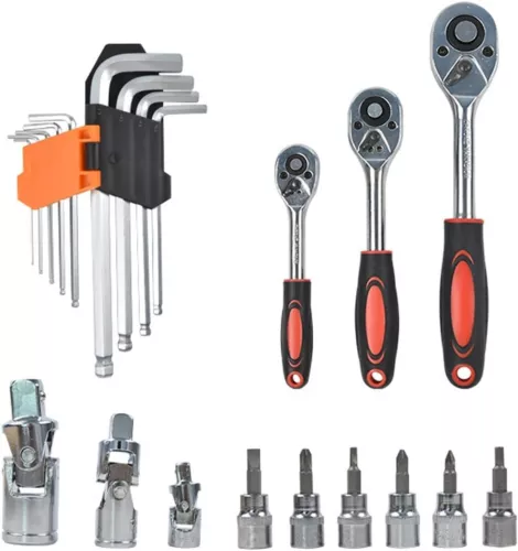 Trusa Profesionala Set 150 Piese ABY PRODUCTS Tubulare Imbus Chei fixe ...