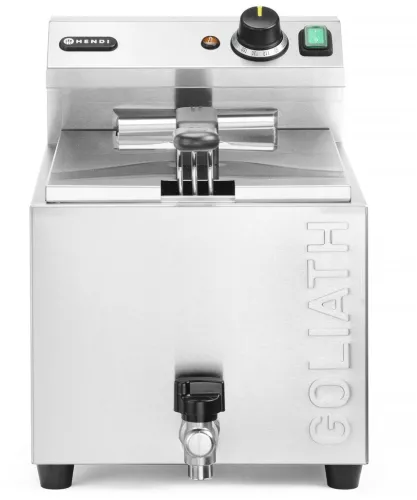 Friteuza electrica cu scurgere 10L Goliath Hendi 10Kw 400v 299x584x H ...