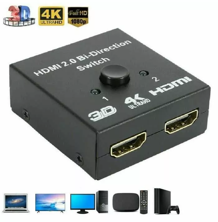 Splitter/switch adaptor HDMI bidirectional 1x 2HDMI sau 2x 1HDMI