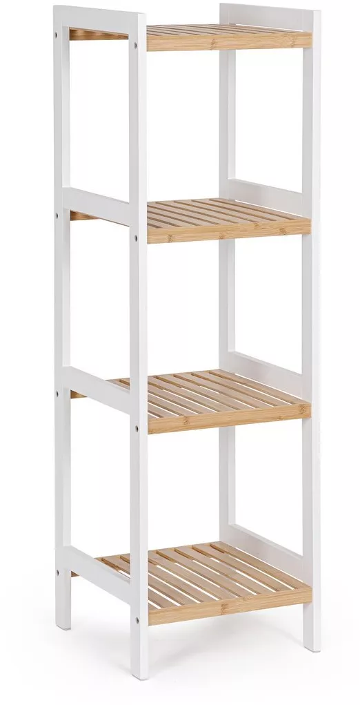 Raft pardoseala mdf alb bambus natur Brooklyn 34x33x110 cm 0734196 - cel.ro