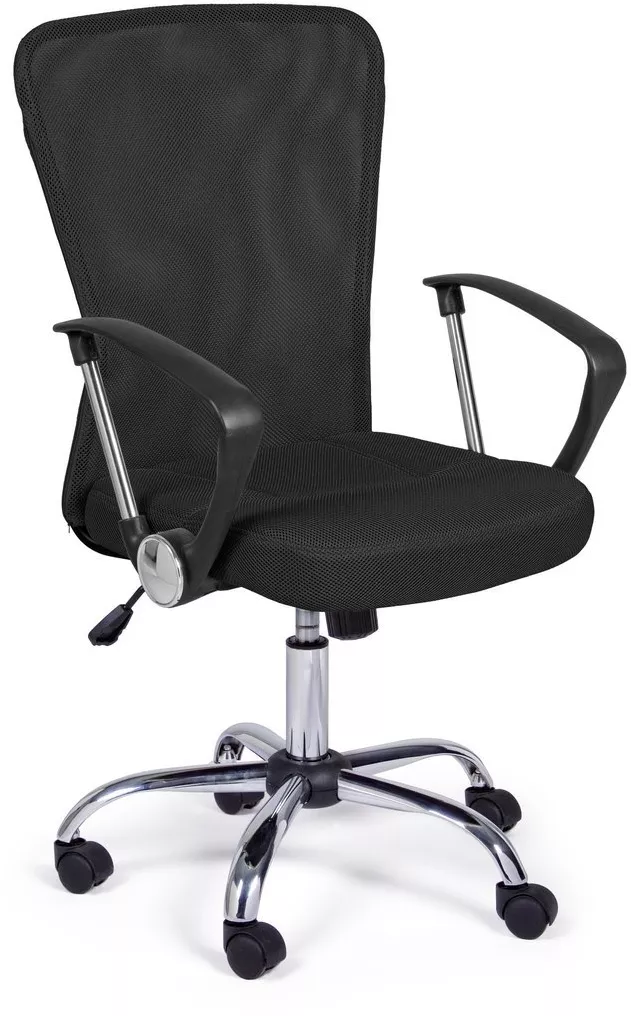 Scaun birou negru argintiu 57.5x57.5x96/106 cm 5710239 - cel.ro