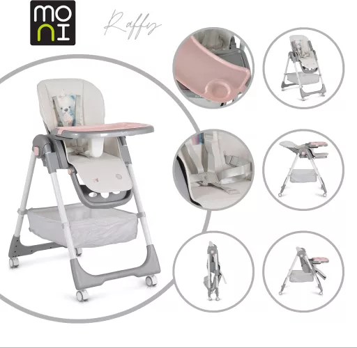 Scaun De Masa Pentru Copii Moni - Raffy Roz 50 x 70 x 105 cm ...