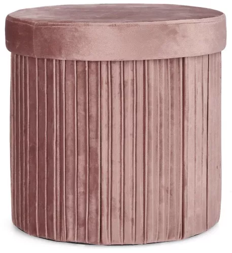Taburet catifea roz Jocelyn 38x38x38 cm 0730240 - cel.ro