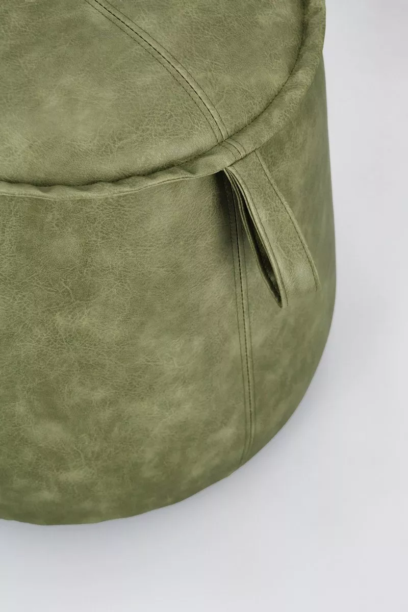 Taburet mdf piele ecologica verde Rudina 52x44 cm 0721760 - cel.ro