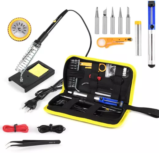 Kit aparat de lipit letcon temperatura reglabila 60W 15 in 1 .ELECTRICE11749 - cel.ro