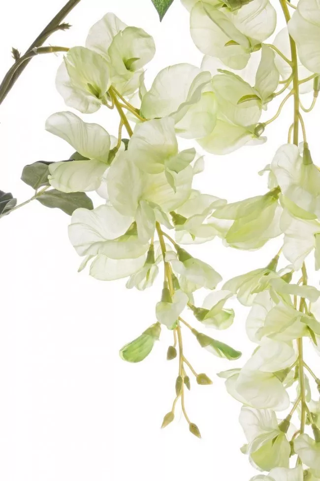 Set 12 flori artificiale Glicina alba 95 cm 0172224 - cel.ro