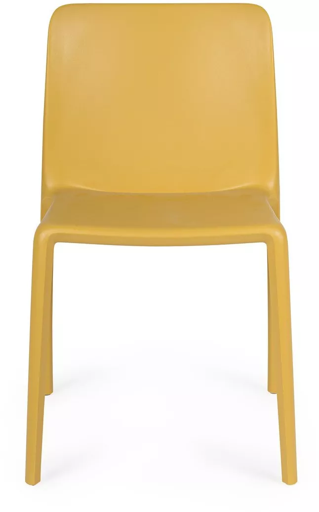 Set 4 scaune polipropilena ocru Chloris 50.5x42x82 cm 0650043 - cel.ro
