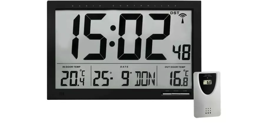Ceas Digital TFA Dostmann XL cu transmisie radio si indicator ...