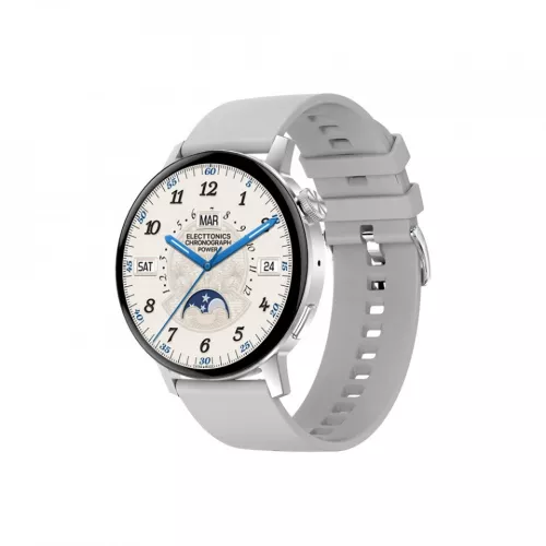 Ceas smartwatch DT3 mini 1.19 inch IPS HD multi sport curea silicon gri ...