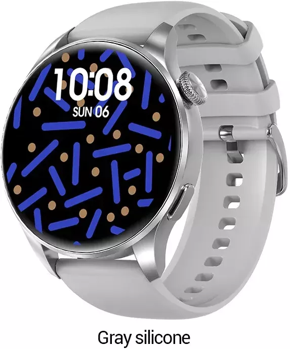 Ceas smartwatch DT3 new 1.45 inch IPS HD multi sport curea silicon silver