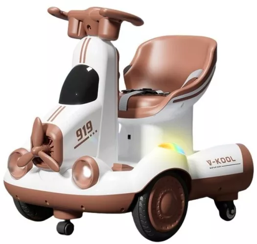 Masinuta Electrica Flippy pe 4 Roti cu Telecomanda Lumini Led si Muzica ...