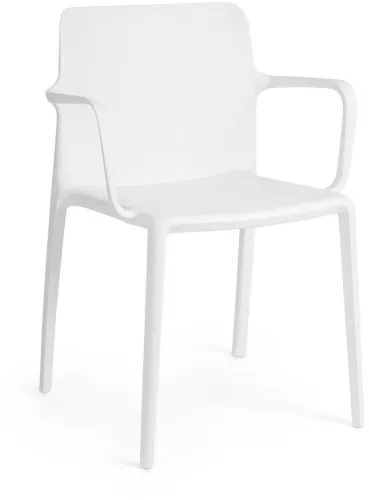 Set 4 scaune polipropilena alba Chloris 50.5x56x80 cm 0650046 - cel.ro