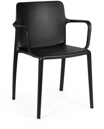 Set 4 scaune polipropilena neagra Chloris 50.5x56x80 cm 0650049 - cel.ro