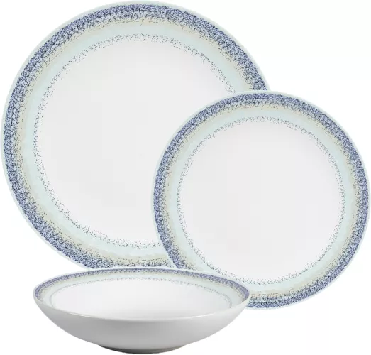 Set farfurii 18 piese 6 persoane set cu farfurie adanca- Ensemble Bella ...