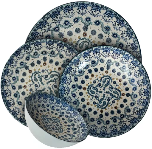 Set farfurii 20 piese 5 persoane -Ensemble Serenita Blu - Set Vesela ...