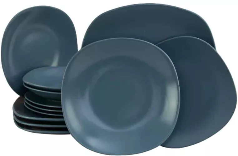 Set farfurii 18 piese pentru 6 persoane Ice Gray Cesiro Gri Mat