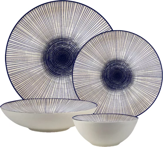 Set farfurii 24 piese 6 persoane -Ensemble Eleganza Blu - Set Vesela ...