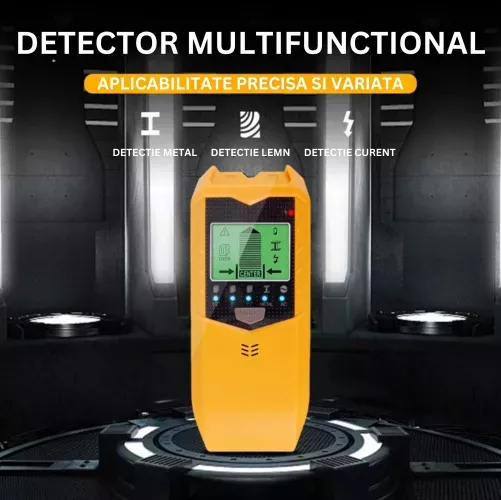 Detector 5-in-1 Scaner de Perete Localizare Cabluri Electrice Metale Lemn