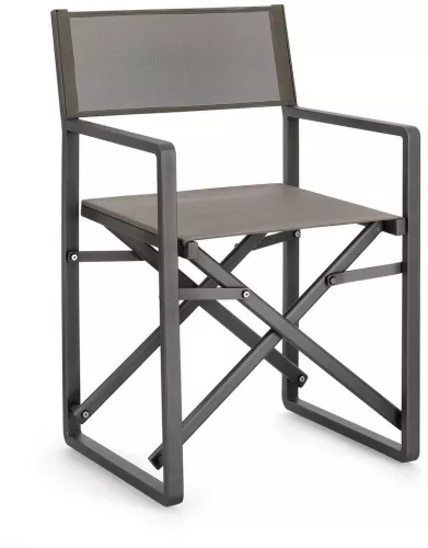 Set 2 scaune gradina gri antracit Konnor 55x50.5x84.5 cm 0663307 - cel.ro