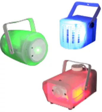 Set 3 efecte led masina fum/laser/ efect rgbw CLEAR-PACK - cel.ro