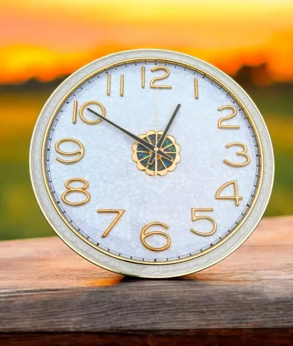 Ceas alb de perete elegant 37 cm 4426 - cel.ro