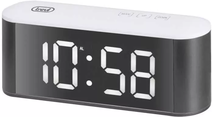 Ceas de masa cu alarma termometru alb Trevi EC 883 BL EC883BL - cel.ro