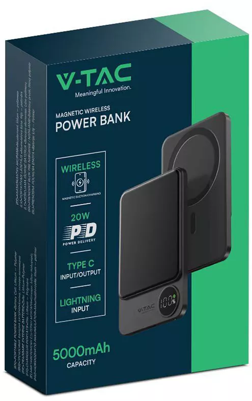 Power bank ultra slim 5000mah wireless fast charging SKU-7850 - cel.ro