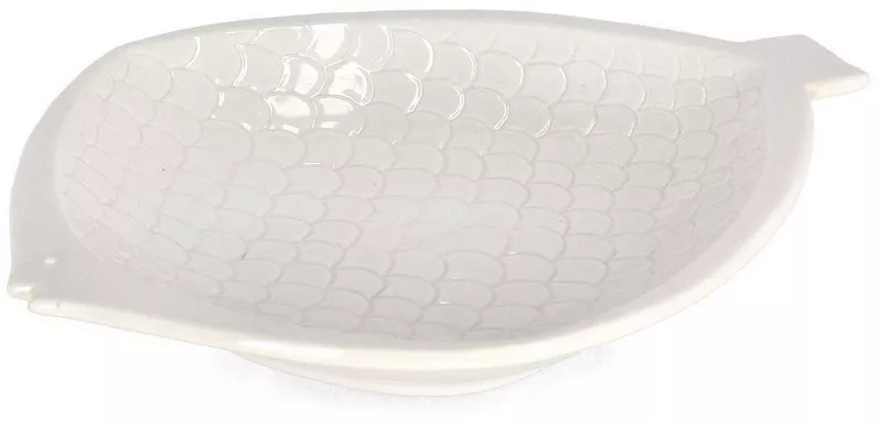 Set 6 platouri portelan alb Fish 22.7x18.3x3 cm 0143405 - cel.ro