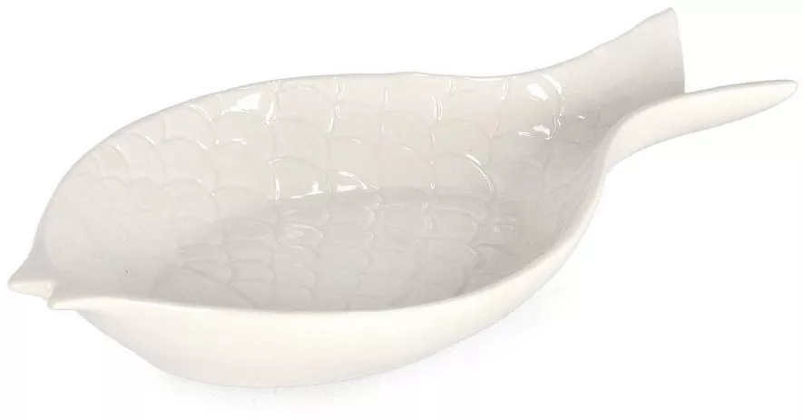 Set 6 platouri portelan alb Fish 24x14x3.5 cm 0143403 - cel.ro