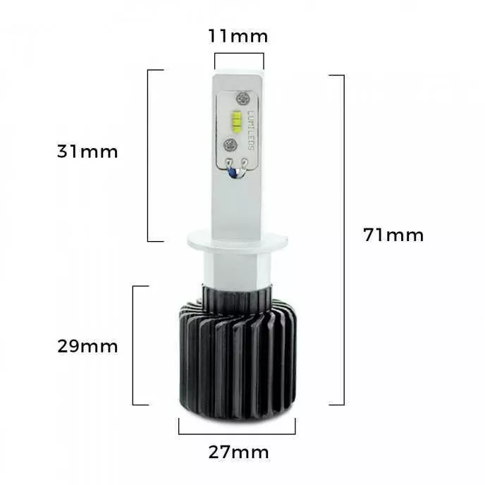 Set becuri LED H1 12-24V 6000K 4000lm 2buc Carguard H1-LED - cel.ro