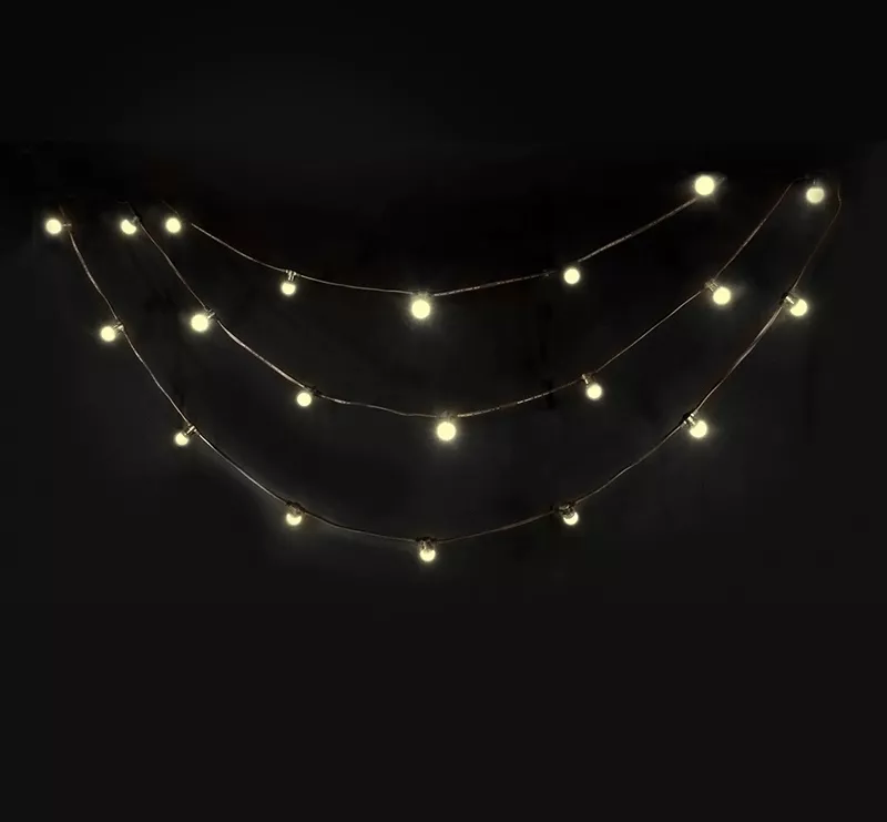 Sir iluminat festiv 10m ip44 cu 20 becuri led alb cald LEDSTRING-WH