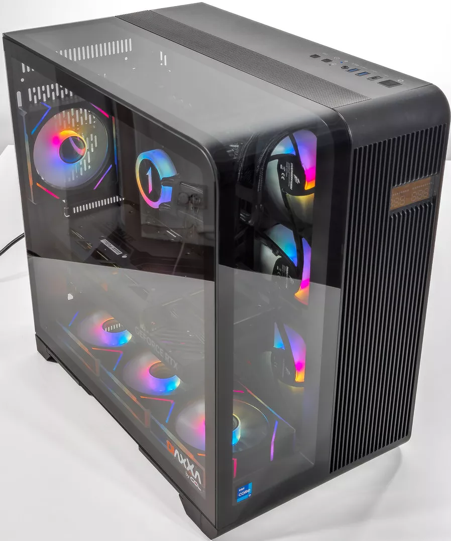 Carcasa acvariu 1stPLAYER Gaming RT7-Bk afisaj digital Cube Tower ATX fara