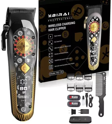 Masina de Tuns Profesionala BIRAI ROULETTE Motor 9000 RPM Lame Titan ...