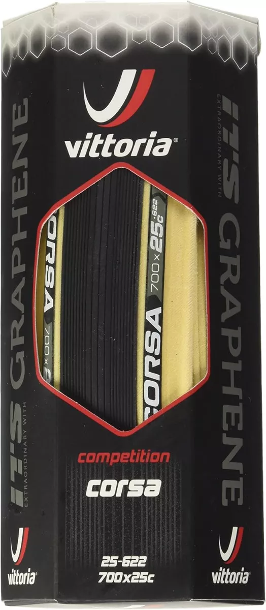 Anvelopa VITTORIA Corsa Competition 700 X 25C 25-622 Grafene G+ Negru Cream