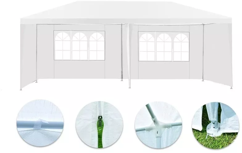 Cort gradina 3x6 m cadru din otel pavilion impermeabil ferestre ...